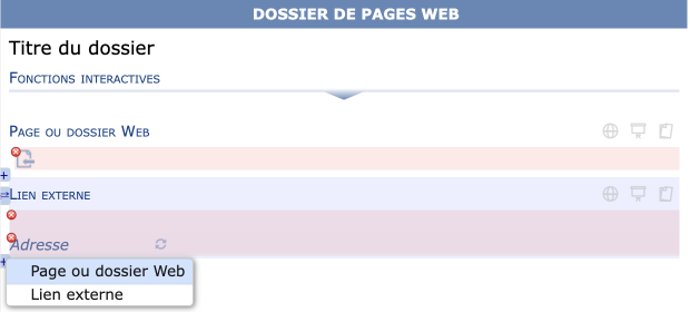 Dossier de pages web