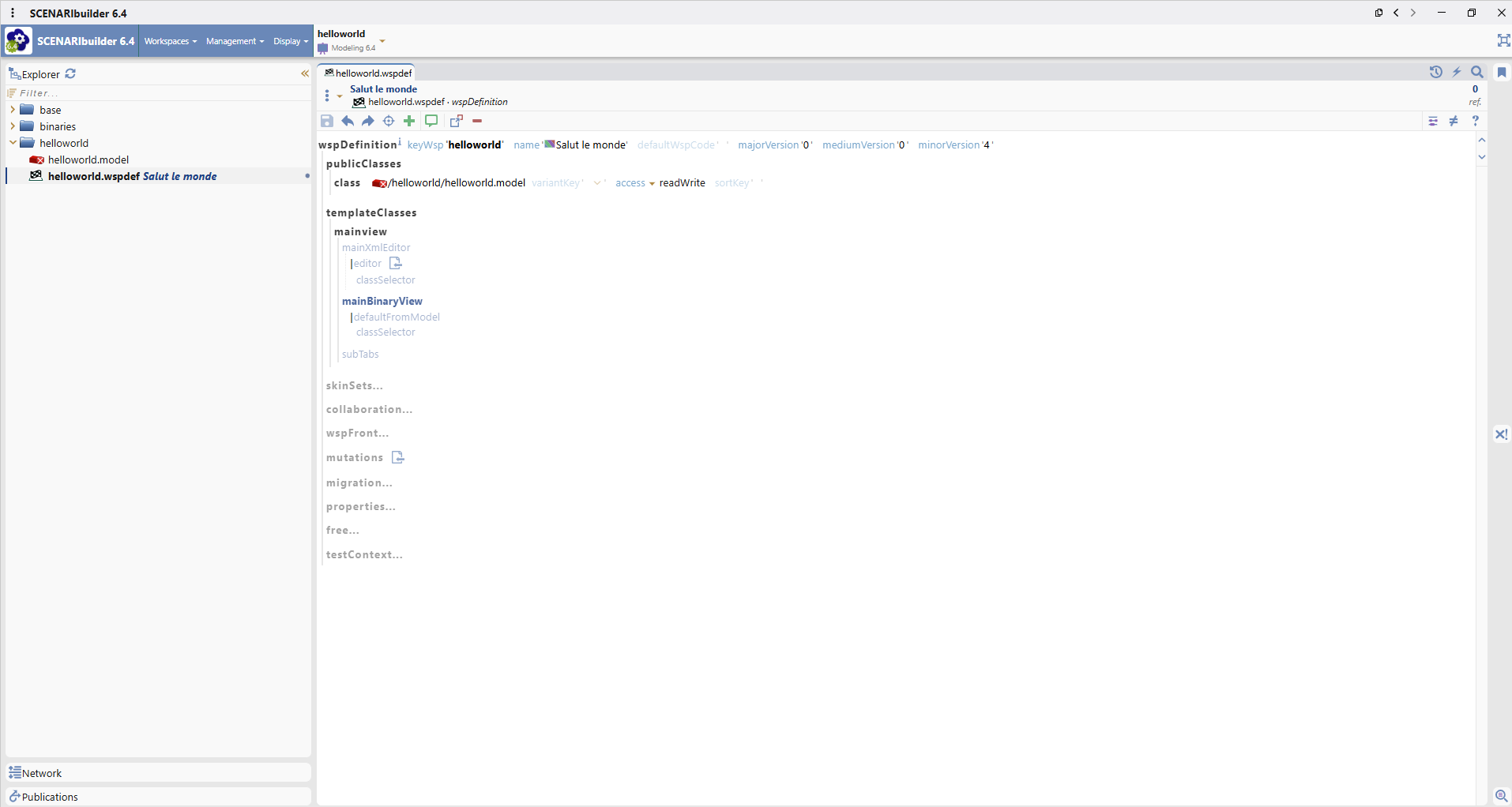 Définition de la structure XML du document